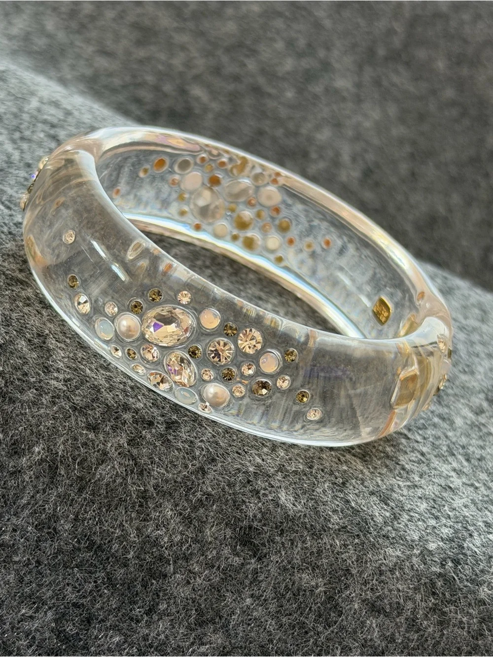 Alexis Bittar | Jewelry | Alexis Bittar Hinged Lucite Bangle Bracelet ...